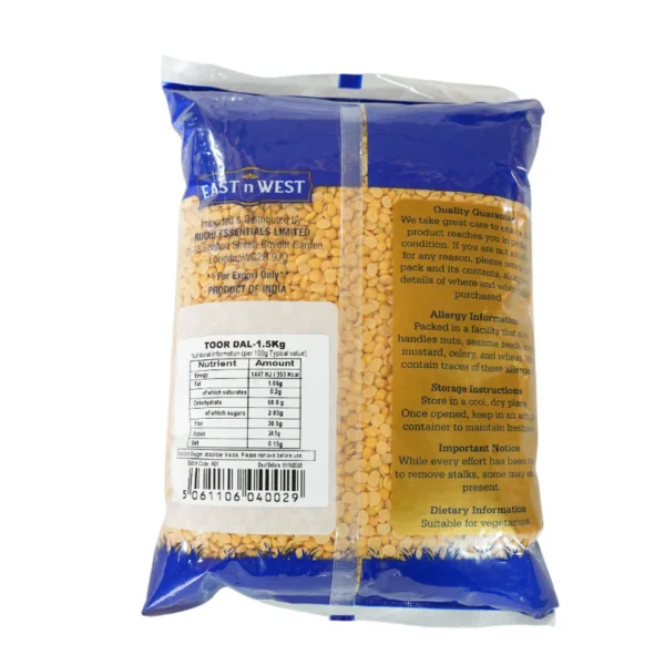 Toor Dal 1.5kg - East n West - Harvest2Home